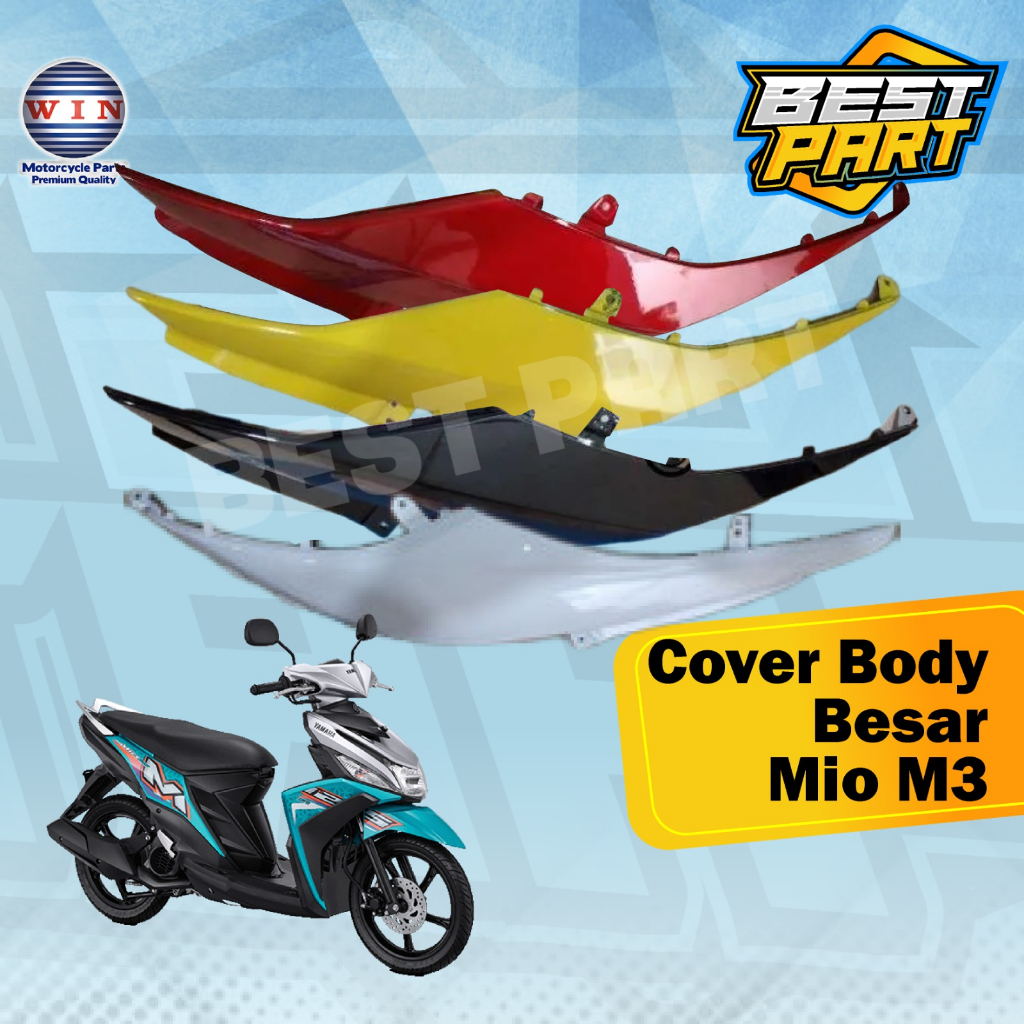 Jual 1 Set cover body belakang kanan kiri Mio M3 Merk Win. Cover body ...