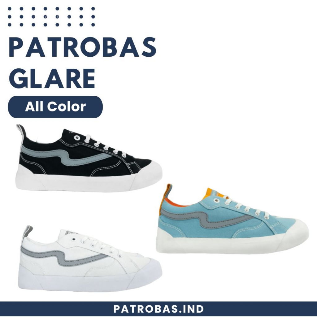 Jual PATROBAS Glare Black White Blue Haze Reflective Original Sepatu ...