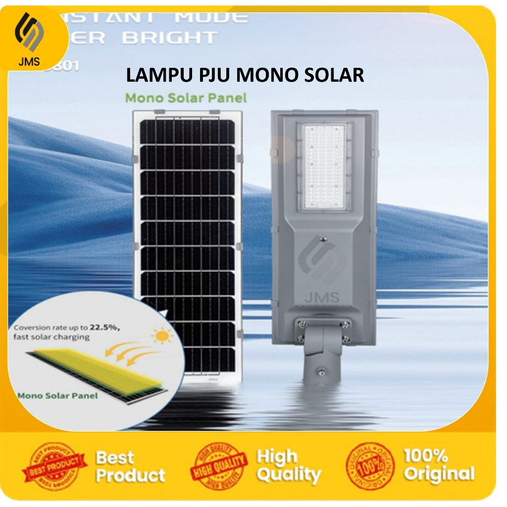 Jual Lampu PJU Solar Panel Monochrystaline 100W 200W Lampu Jalan Tenaga ...