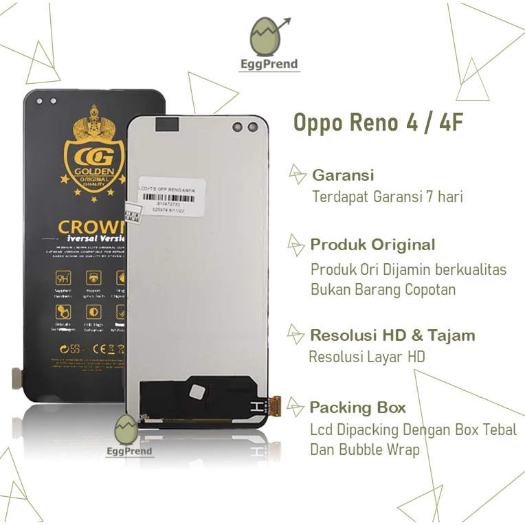 Jual LCD TOUCHSCREEN OPPO RENO 4 / RENO 4F / 4 LITE ORIGINAL FULLSET ...