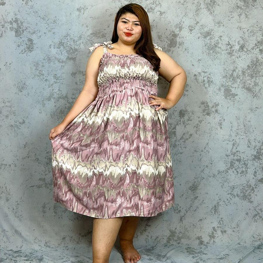Jual Dress Yukensi Jumbo Pakaian Wanita Tanpa Lengan Busui Karet Daster ...