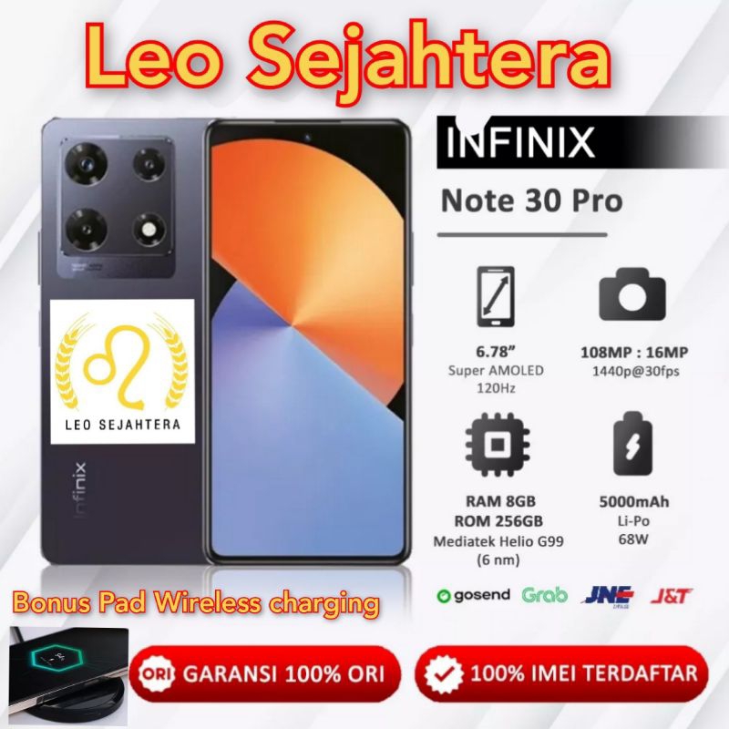 Jual Infinix note 30 pro ram 8gb 256GB bonus pad wireless charging baru ...