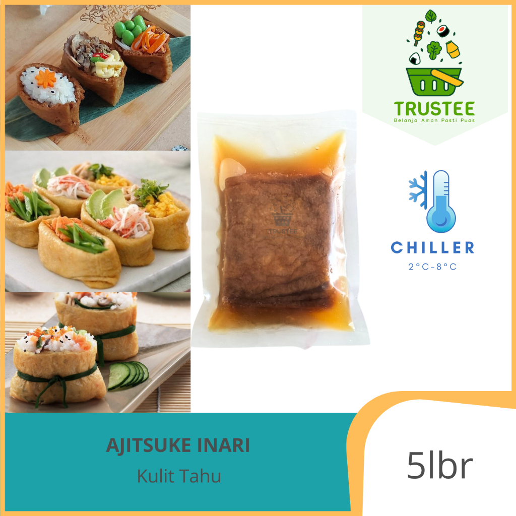 Jual Ajitsuke Inari / Kulit Tahu Jepang / Kantung Tahu Inari Sushi 5pc ...