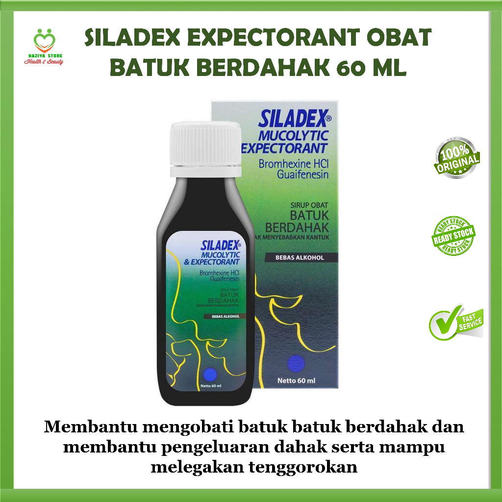 Jual SILADEX HIJAU 60 ML Obat Batuk Berdahak - Mempermudah Pengeluaran ...