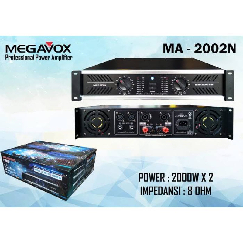 Jual MEGAVOX POWER 2000 Watt Power 2 channel POWER AMPLI MEGAVOX MA ...