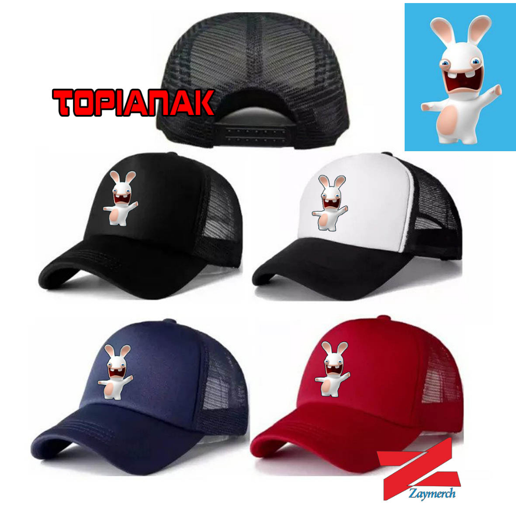 Jual topi anak rabbids invasion topi tracker kartun topi jaring anak ...