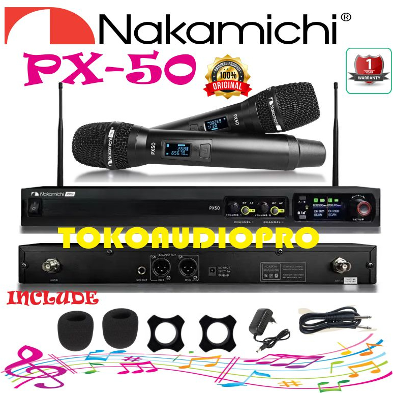 Jual Microphone Wireless Nakamichi PX50 PX 50 Original Mic Wireless | Shopee Indonesia