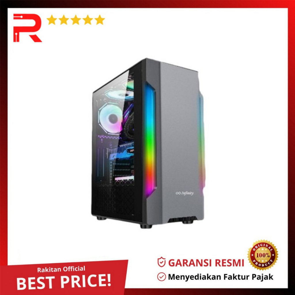 Jual Casing Infinity Flash V2 -Tempered Glass Side Panels no fan ...