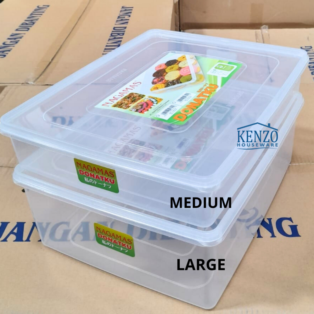 Jual Kotak Donat Plastik Tempat Wadah Donat Makanan Donatsu Medium ...