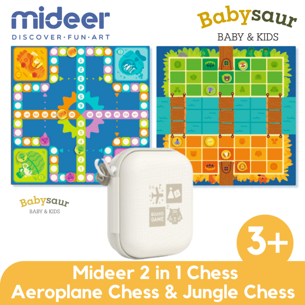 Jual Mideer 2 In 1 Aeroplane Chess And Jungle Chess Mainan Board Game ...
