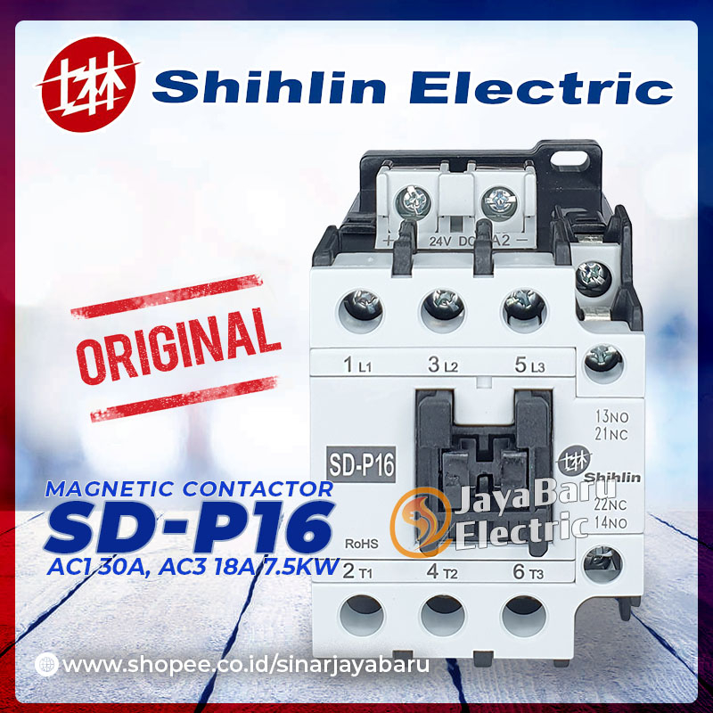 Jual Kontaktor Contactor SHIHLIN SD-P16 SDP16 24V 24VDC | Shopee Indonesia