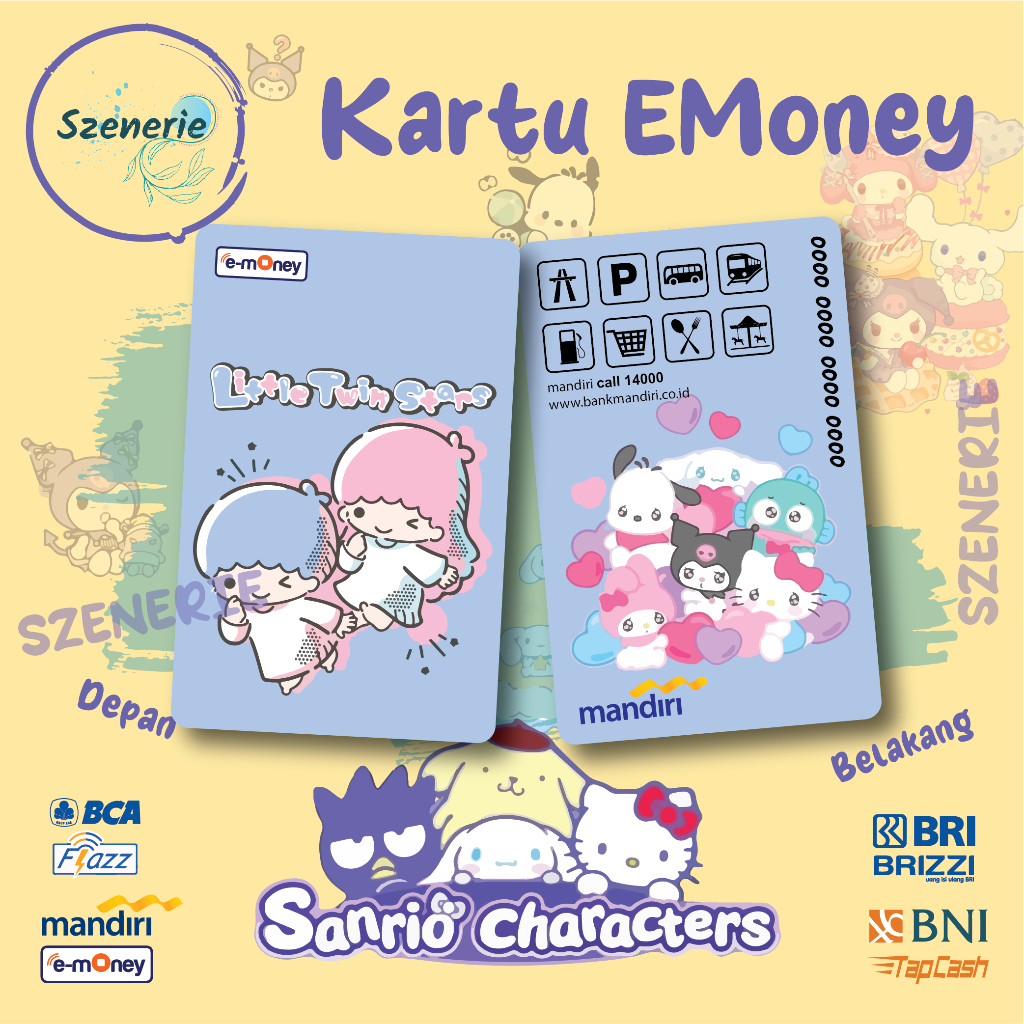 Jual Emoney Hello Kitty Cinnamoroll Cute Flazz gen 2 Kartu E-money ...