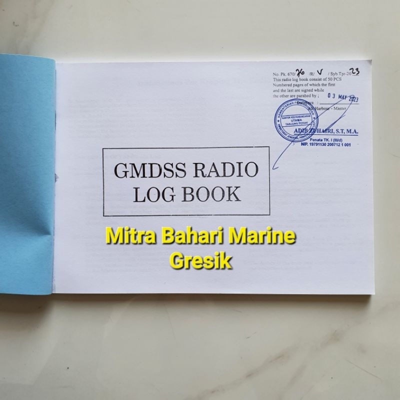 Jual Buku Jurnal Radio GMDSS / GMDSS Radio Log Book Pengesahan ...