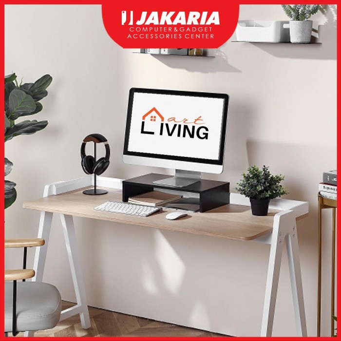 Jual Meja Rak Monitor Stand Desk Riser Kayu Living Mart Monitor Desk SD ...