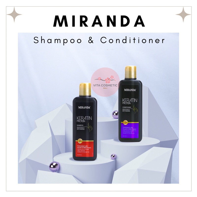 Jual Miranda Keratin Protein Hair Shampoo sampo rambut Conditioner ...