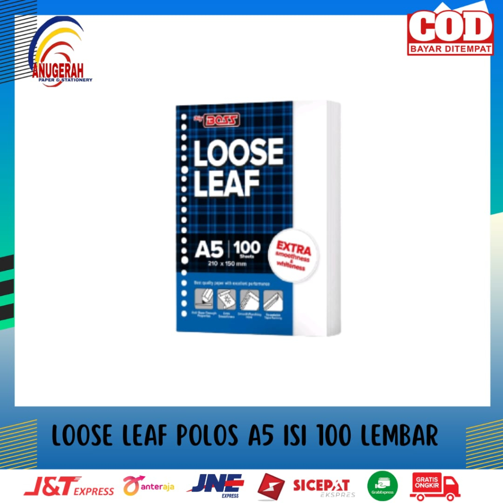 Jual BIG BOSS LOOSE LEAF POLOS A5 100 (PCS) | Shopee Indonesia