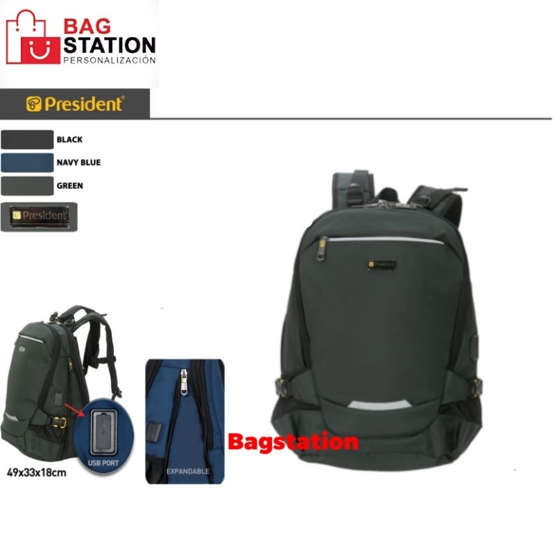Jual NEW BACKPACK PRESIDENT USB ORIGINAL TAS RANSEL LAPTOP PRESIDENT ...