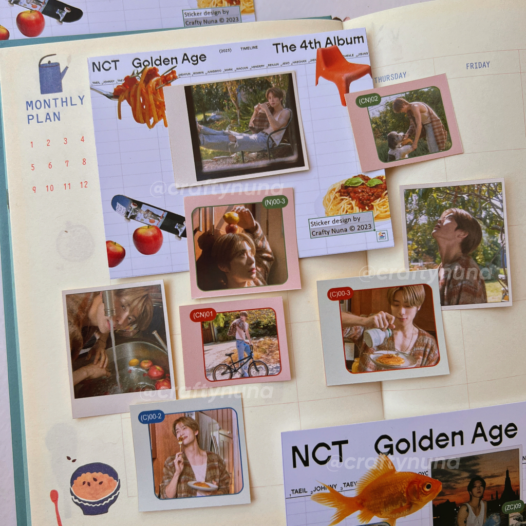 Jual (OT20) NCT 2023 GOLDEN AGE FANMADE STICKER SET & ART PRINT poster ...
