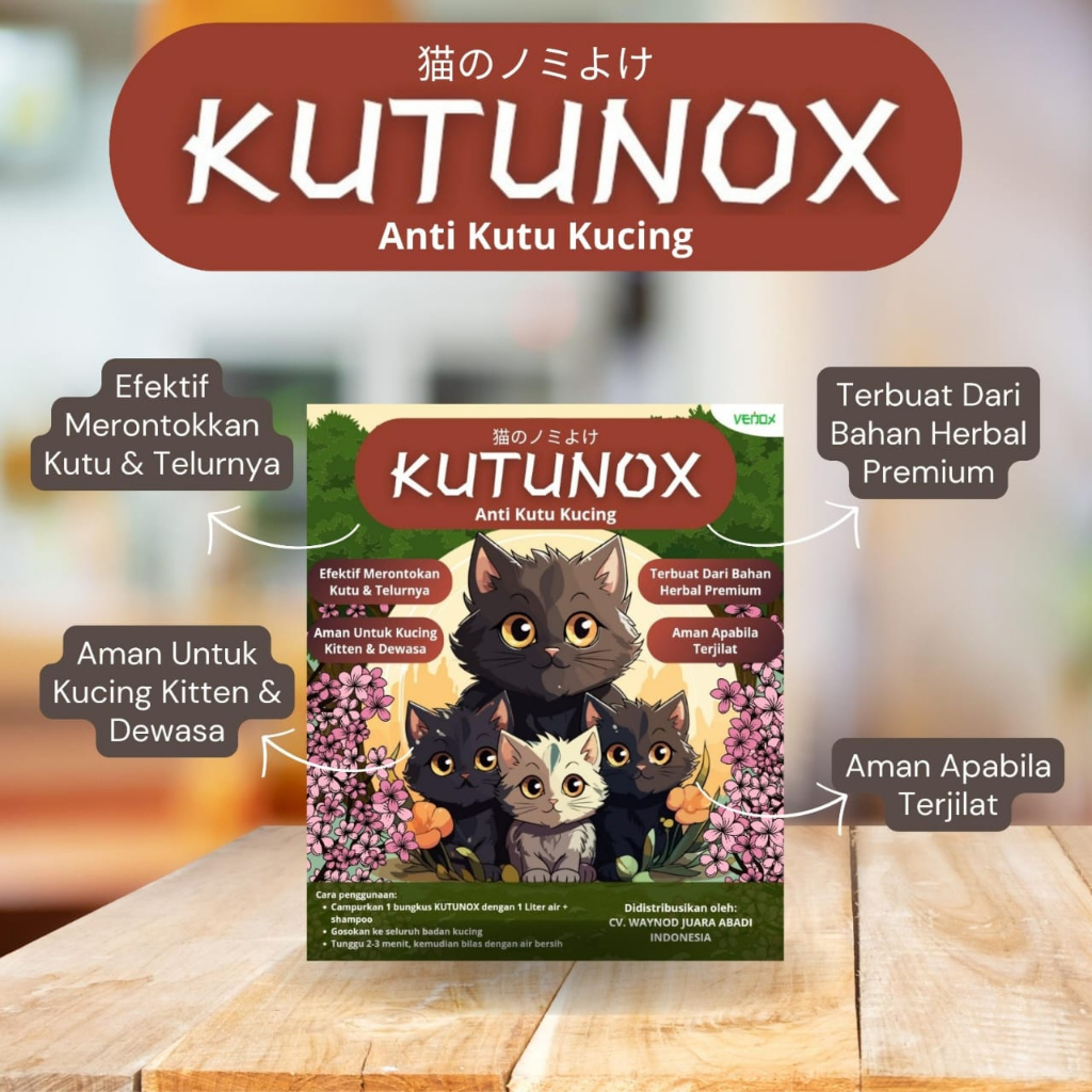 Jual KUTUNOX ANTI KUTU - Venox Obat Serbuk Anti Kutu Kucing Pembasmi ...