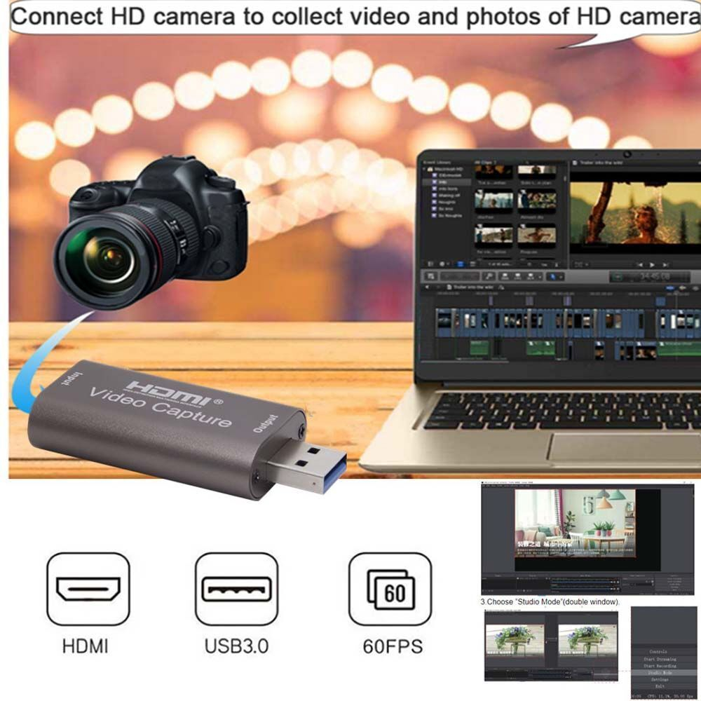 Jual Video Capture version 3.0 HDMILoop USB Card PS4 Game Camera ...