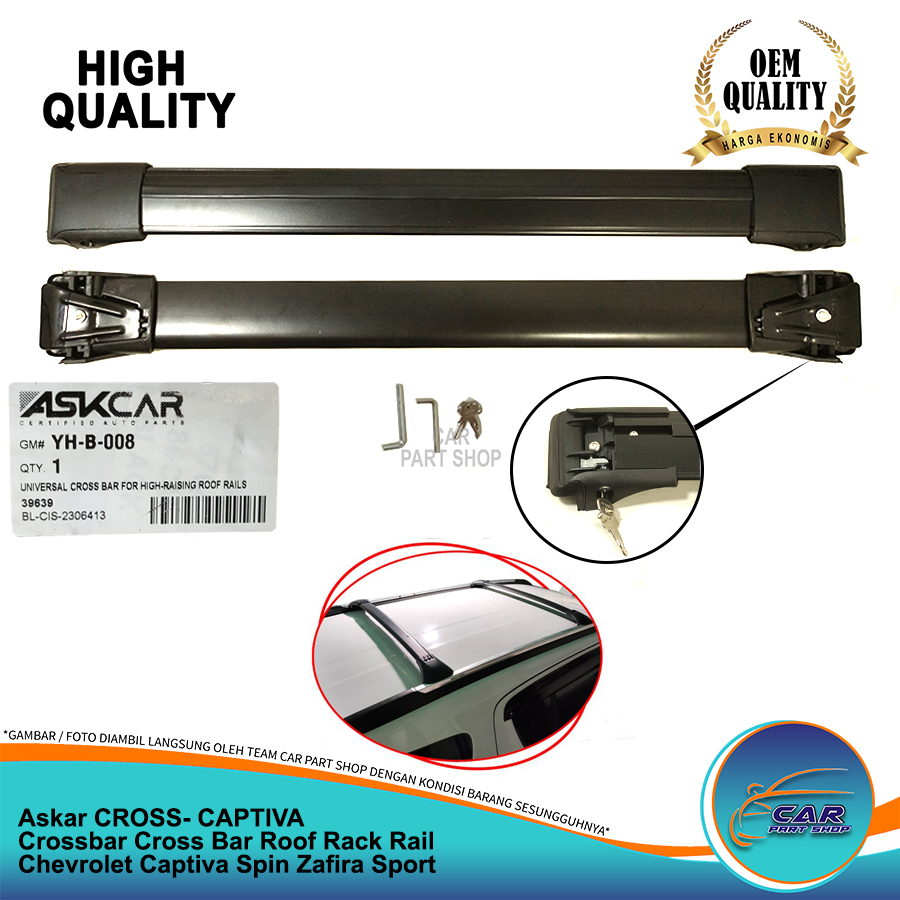 Jual Crossbar Cross Bar Roof Rack Rail Chevrolet Captiva Spin Zafira ...