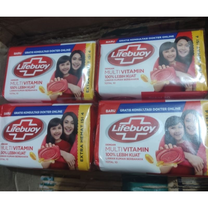 Jual Lifebuoy Sabun Mandi Batang 100gr isi 4 Batangan | Shopee Indonesia