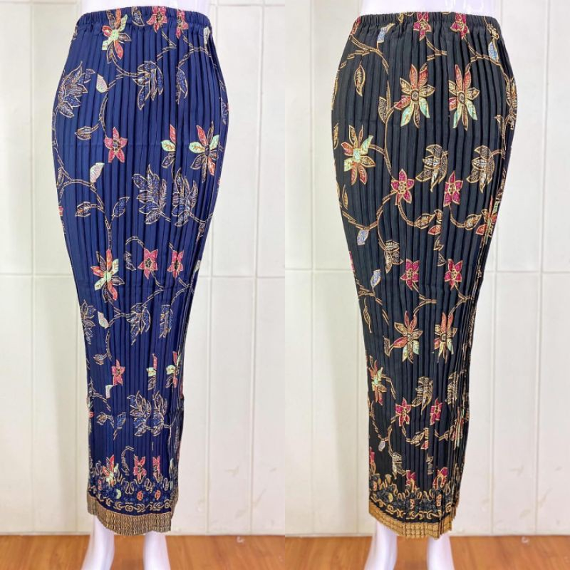 Jual Rok Prisket Batik Motif Bunga Rambat/ Bawahan Batik/ All Size/ Rok ...