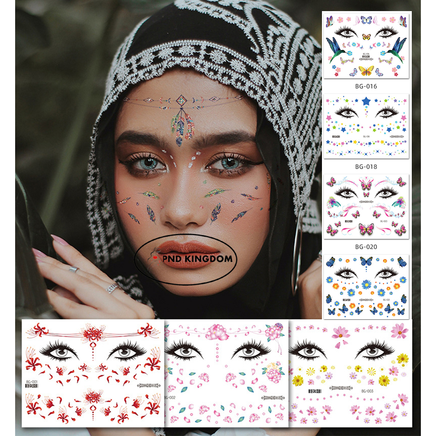 Jual [ NEW BG ] Stiker Wajah Pesta / Tato Wajah Sticker Muka / Face ...