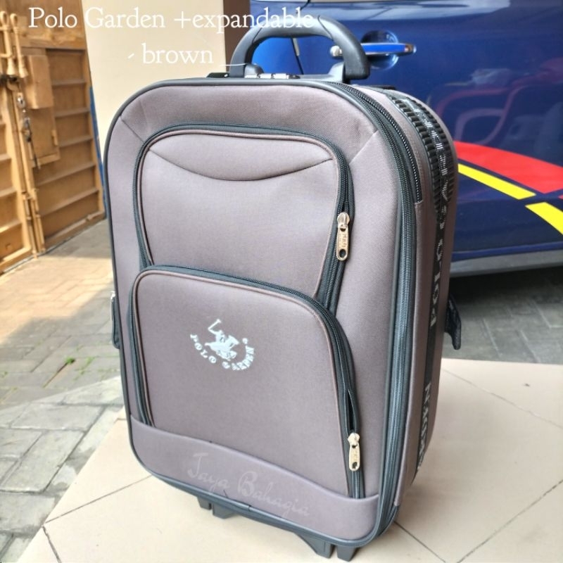 Jual Koper Kain 16 18 20 22 24 Inch Polo Garden Softcover Kanvas Roda 2 ...