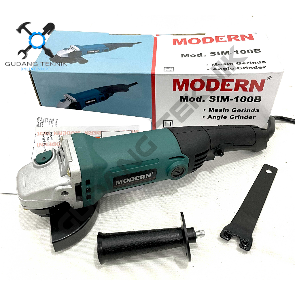 Jual Mesin Gerinda Tangan 4" MODERN SIM100B / Mesin Gurinda Grinda ...