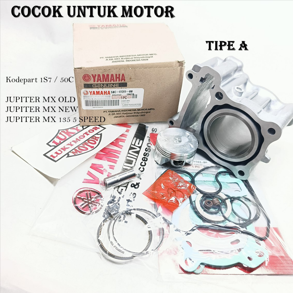 Jual BLOK SEHER ( 135 CC ) KOMPLIT PISTON & TOPSET MOTOR YAMAHA JUPITER MX LAMA , JUPITER MX OLD ...