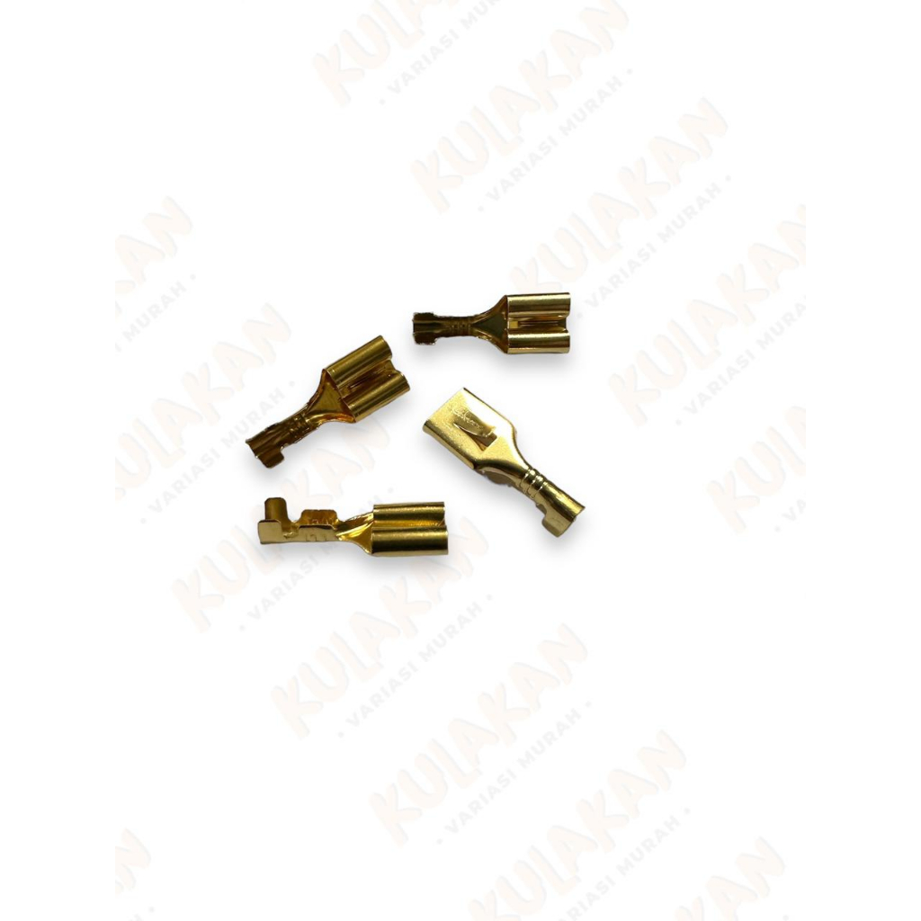Jual Terminal Skun Klakson Kabel Gepeng Female Cewek Kuningan Tembaga ...