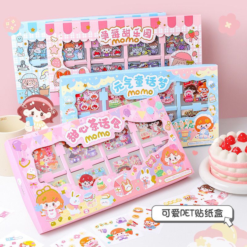 Jual 200 lembar Sticker Momo Box / Momo New / Ellie Box PVC Jumbo Size ...