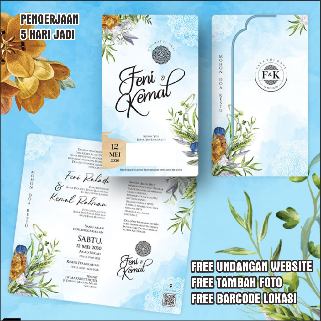 Jual Cetak Undangan pernikahan murah cetak kartu undangan nikah kartu ...