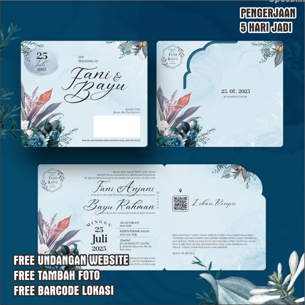 Jual Cetak Undangan pernikahan murah cetak kartu undangan nikah kartu ...