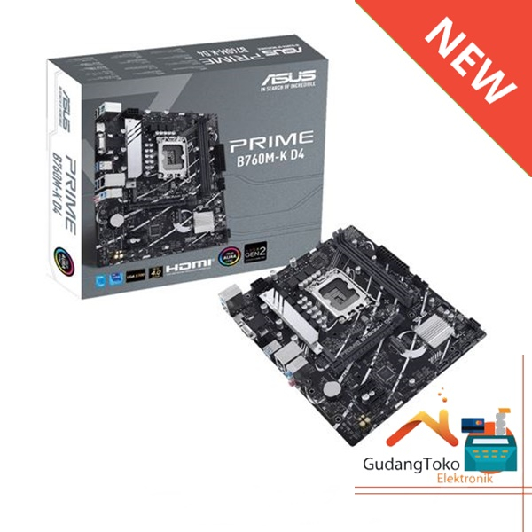 Jual ASUS Prime B760M-K D4 (Intel LGA 1700, Gen13, Gen 12) | Shopee Indonesia