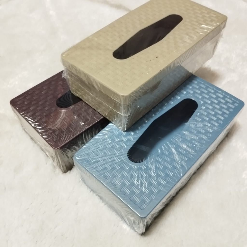 Jual Tempat Tissue Plastik Model Rotan / Tempat Tissue Persegi Panjang ...