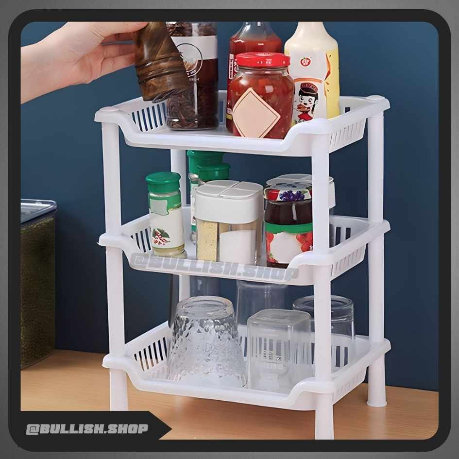 Jual Rak Segi Empat Serbaguna 2 Susun Plastik 3 Tingkat Rack Tempat ...