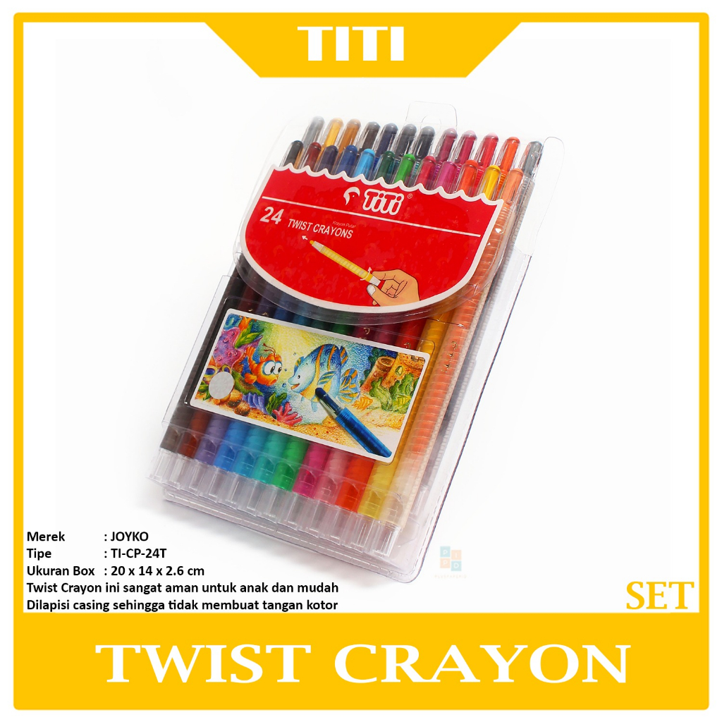 Jual TITI - Twist Crayon Putar 24 Warna - Set | Shopee Indonesia