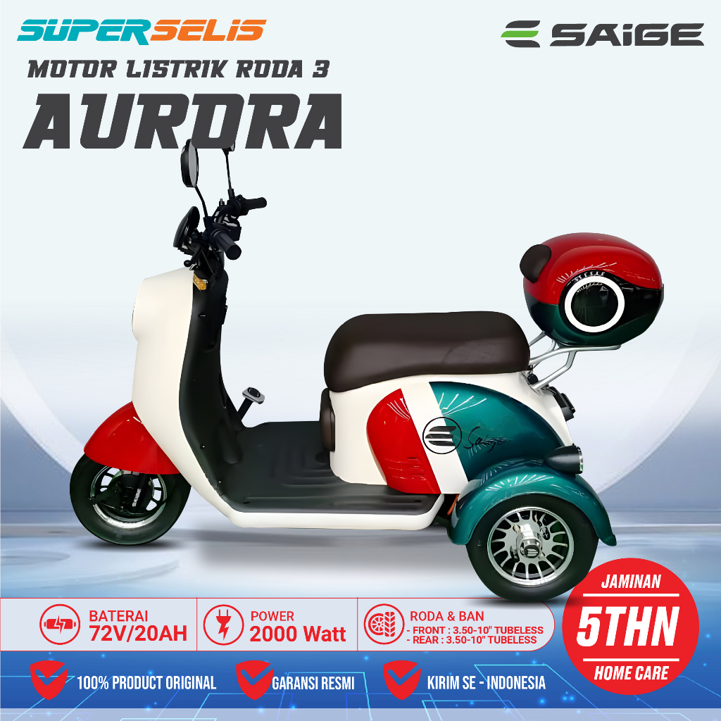 Jual Motor Listrik SAIGE AURORA 48V 20AH 48V/20AH 48/20 AH Selis ...