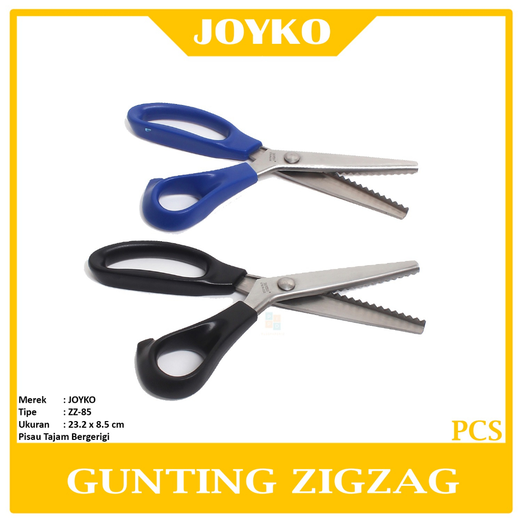 Jual JOYKO - Gunting Zig Zag ZZ-85 Gerigi Bewarna - Pcs | Shopee Indonesia
