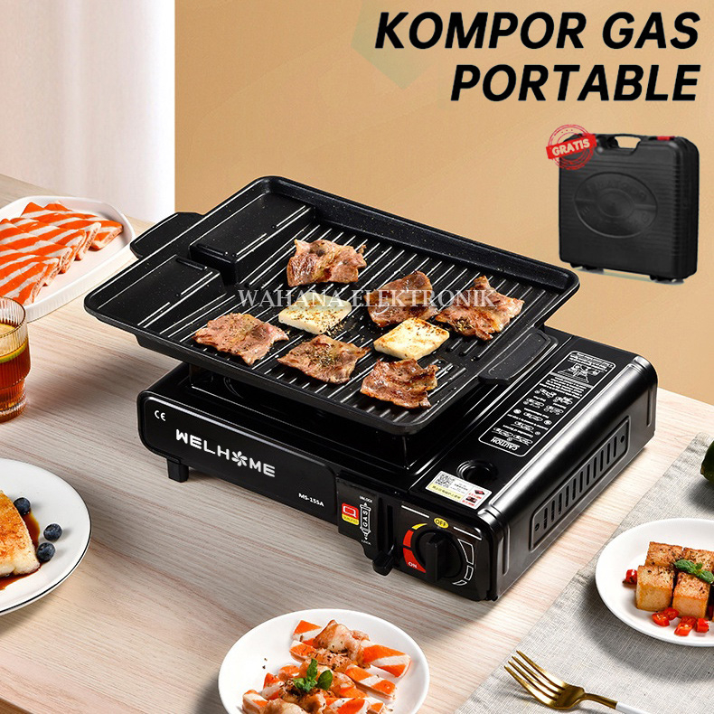 Jual Paket Barbeque/BBQ Set Kompor Portable free Tas + BBQ Square Grill ...