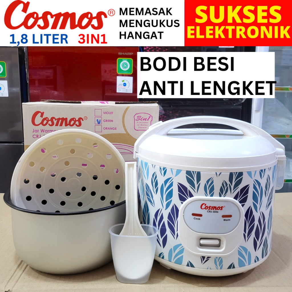 Jual RICE COOKER COSMOS 1,8 LITER / MAGICOM MEJIKOM KOSMOS CRJ-323s 2L ...