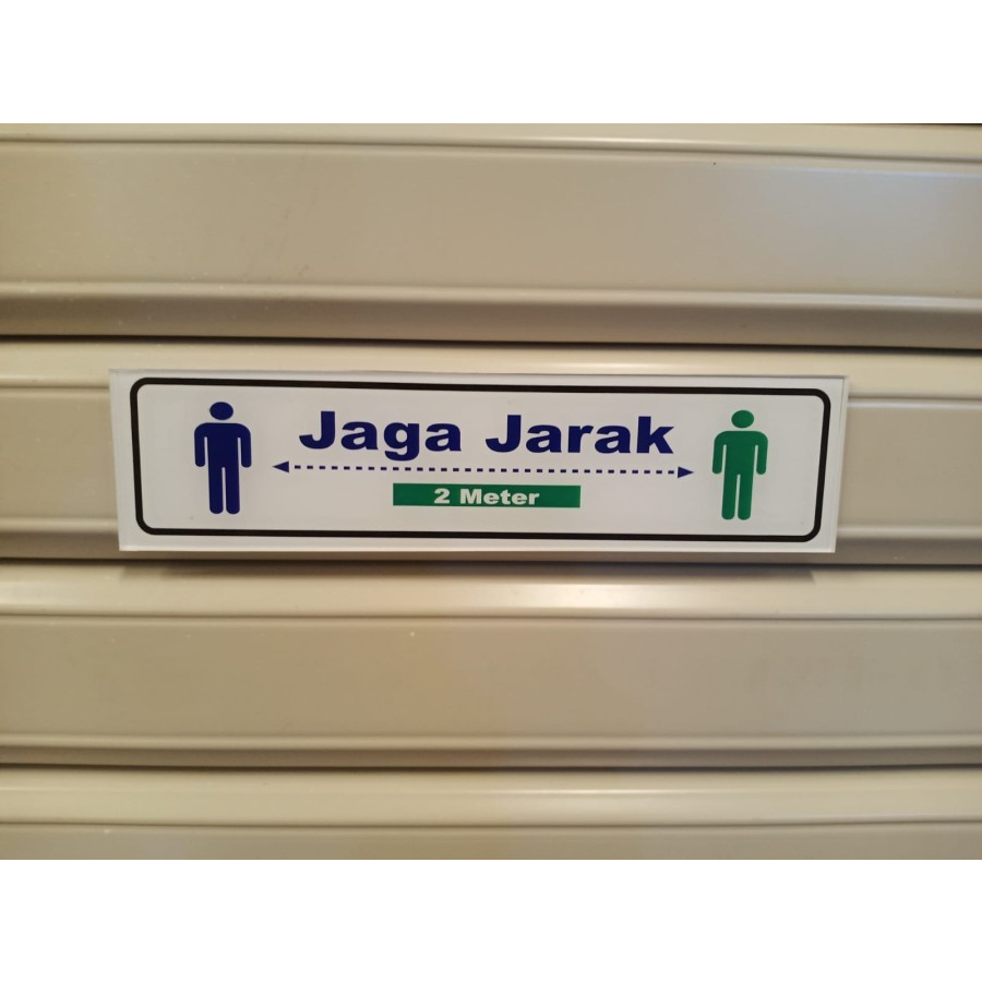 Jual Sign Stiker Jaga Jarak 2 Meter Sign Sticker Rambu Jaga Jarak Warna ...