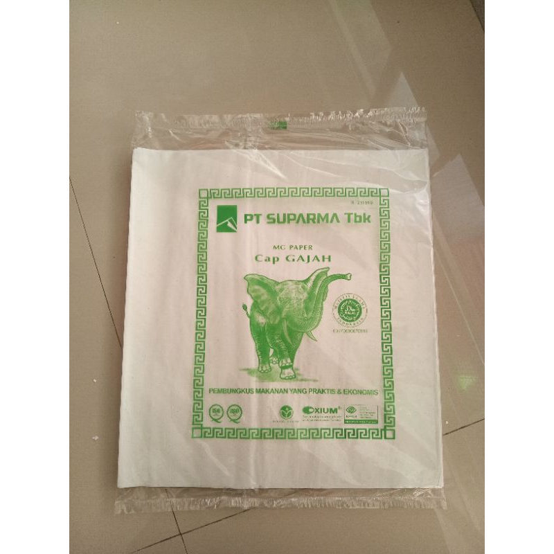 Jual Kertas Nasi Putih KFC Gajah/Kertas LMG Ukuran 24x27cm isi 100pcs ...