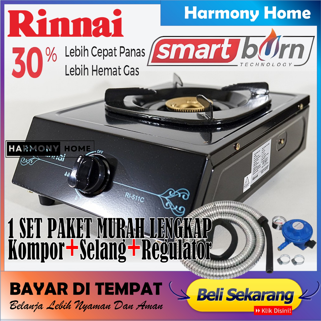 Jual KOMPOR GAS 1 TUNGKU RINNAI RI-511C / KOMPOR GAS 1 TUNGKU / GAS ...
