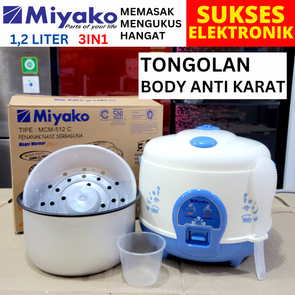Jual RICE COOKER MIYAKO 1,2 LITER / MAGICOM MEJIKON MIYACO MCM-512 ...
