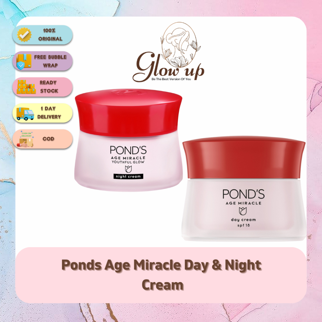 Jual Ponds Age Miracle Moisturizer Day Cream | Night Cream 10g | Shopee ...