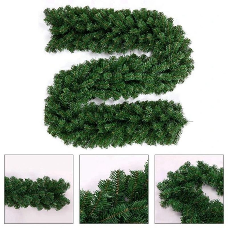 Jual 200T Garland Hijau Tebal Premium 2.7 meter / Garland Polos Premium ...