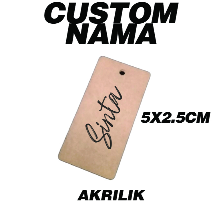 Jual CUSTOM NAMA GRAFIR KE AKRILIK BISA COD | Shopee Indonesia